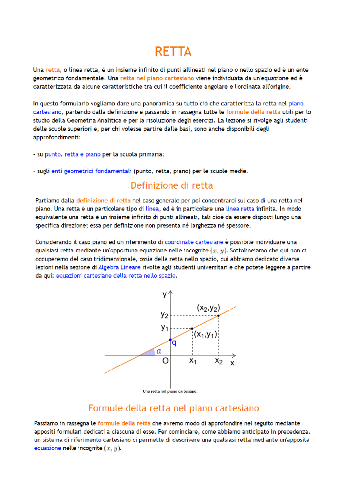 Rette - Matematica - Studocu