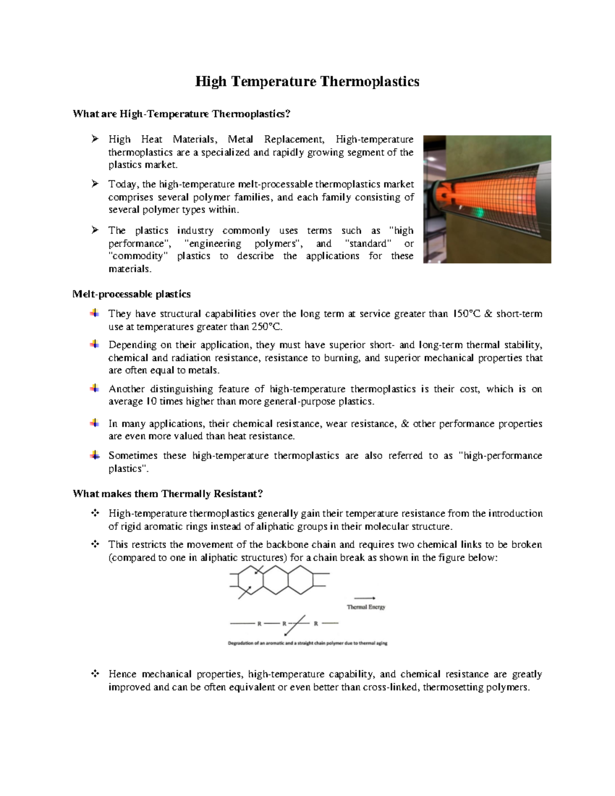 Hightemperature polymers - High Temperature Thermoplastics What are ...