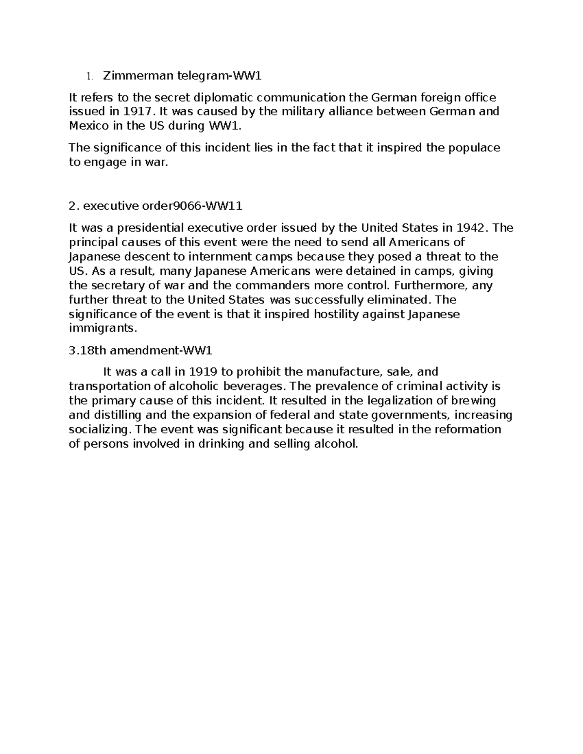 Zimmerman telegram - Assignment - Zimmerman telegram-WW It refers to ...