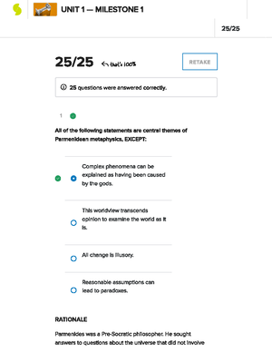 Ancient Greek Philosophers Unit1 Challenge 1 - # 1 Question - 1 "Is it ...