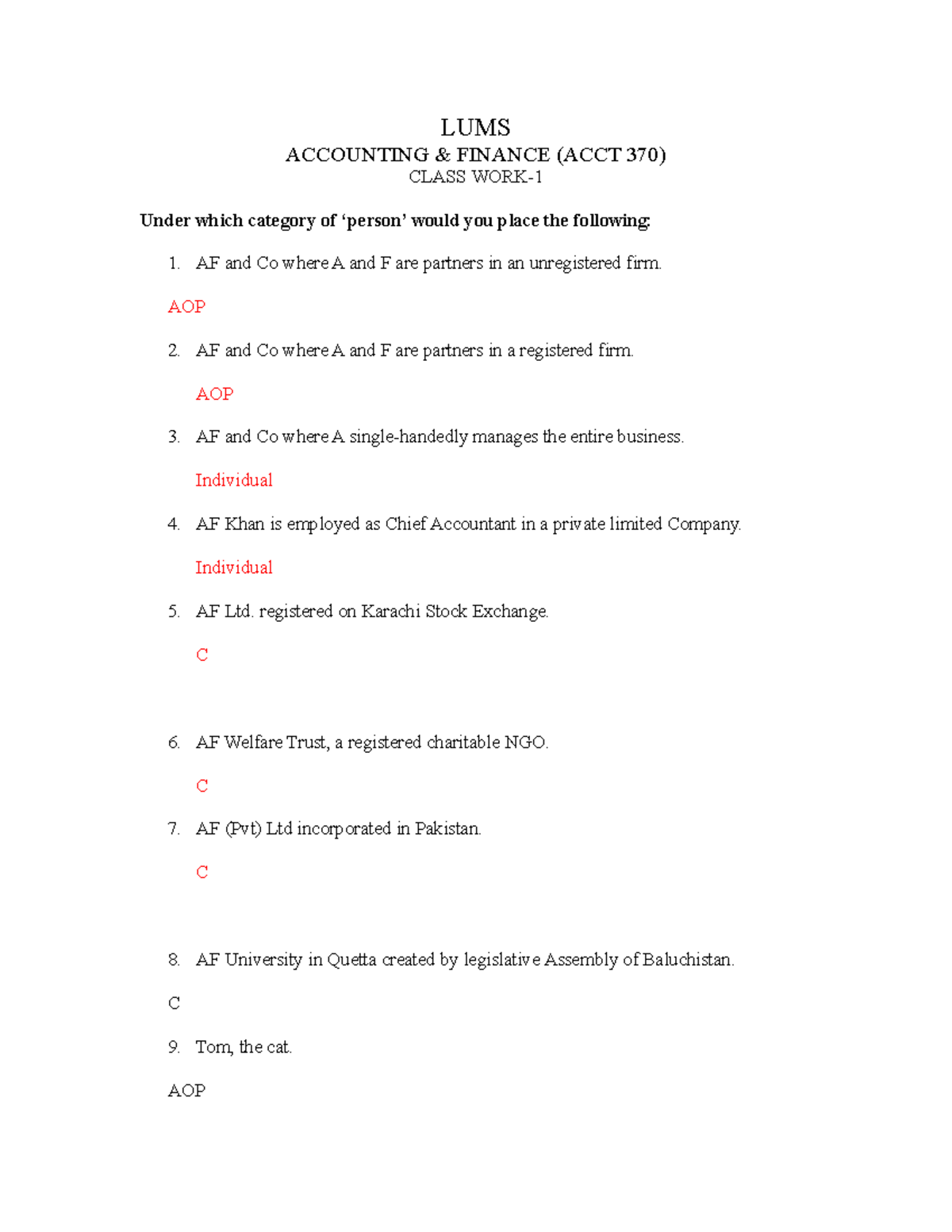 1(Classification of Persons) - Practice material - LUMS ACCOUNTING ...