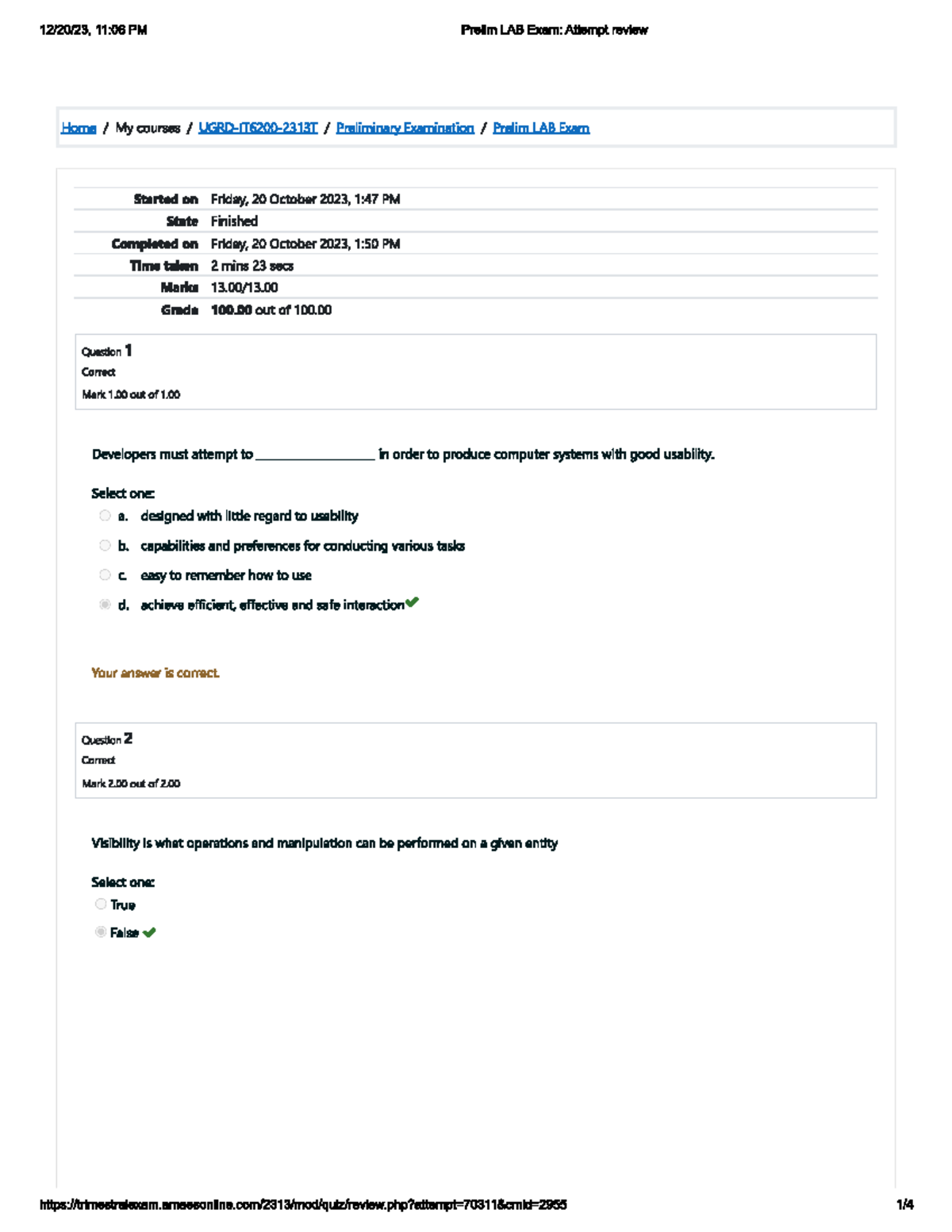 Prelim Exam Introduction To Human Computer