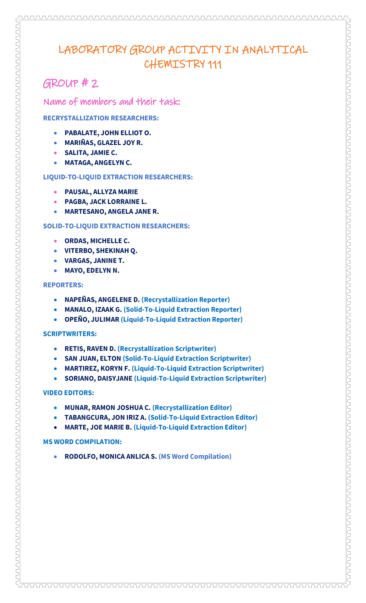 Anachem Group Laboratory Activity Group 2 - LABORATORY GROUP ACTIVITY ...
