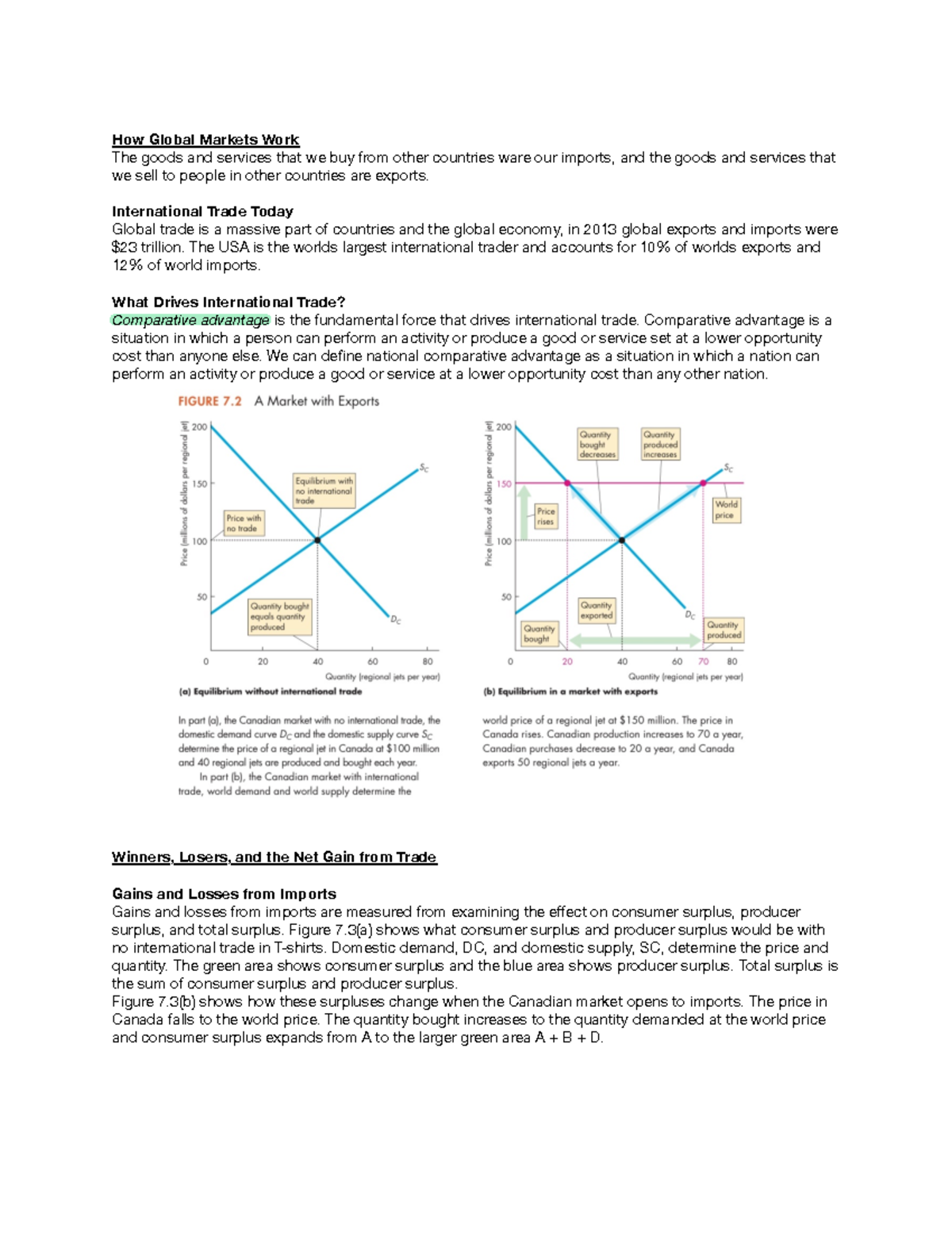 Chapter 7: Global Markets in Action - How Global Markets Work The goods ...