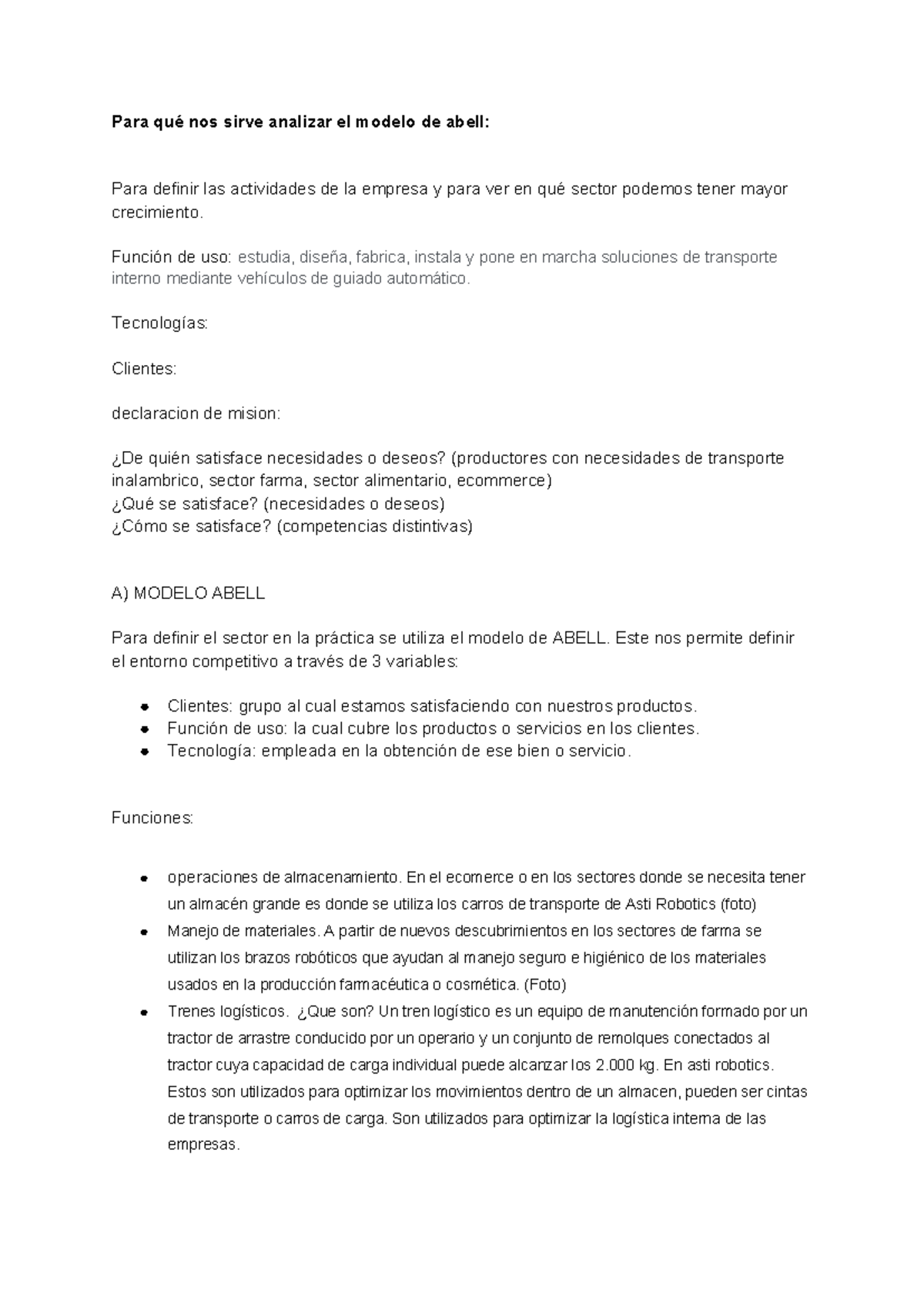 Modelo de abell - Ejemplo de información de una práctica - Para qué nos ...