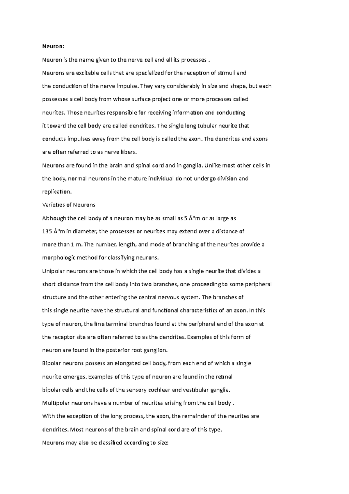 Neuron - This file is about short intro of Nerve cells.. - Neuron ...