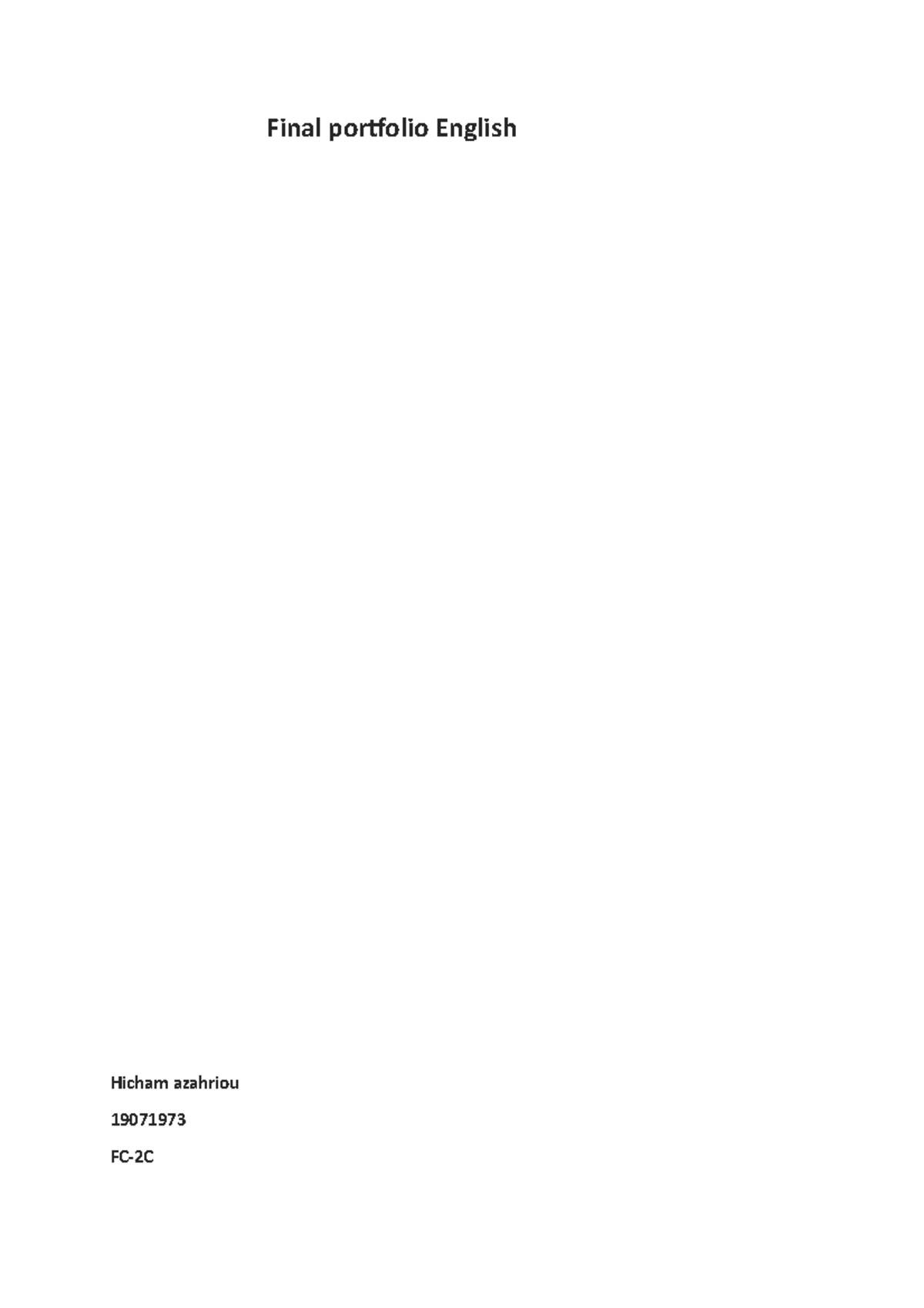 English portfolio - portfiio uit een dialooog - Final porfolio English ...