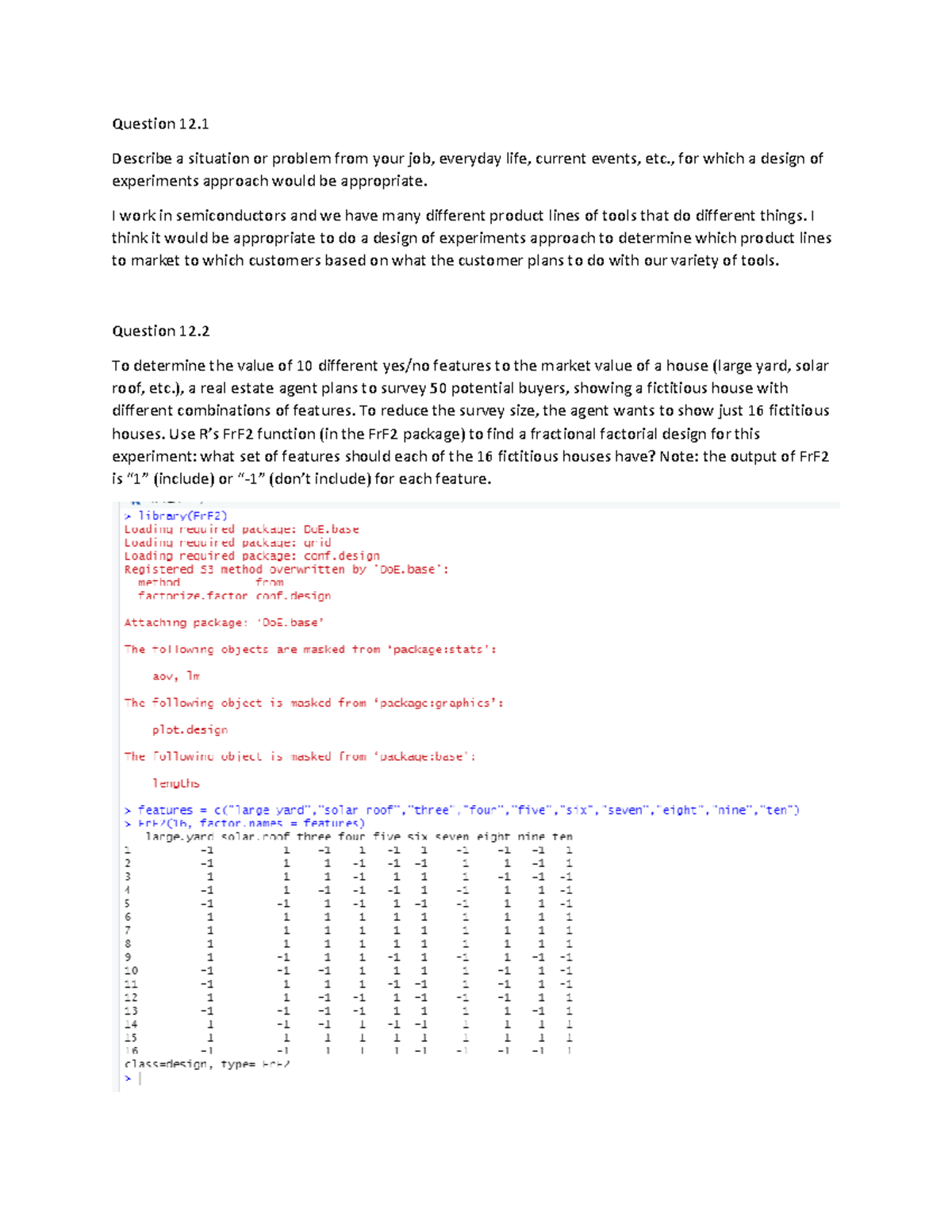 Hw 9 - practice materials for homework - Question 12. Describe a ...