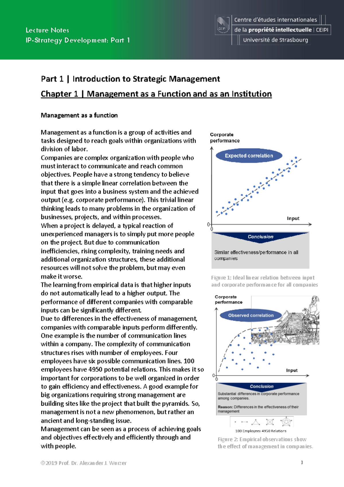 Lecture-Notes Part 1 - notes - IP-Strategy Development: Part 1 Part 1 ...