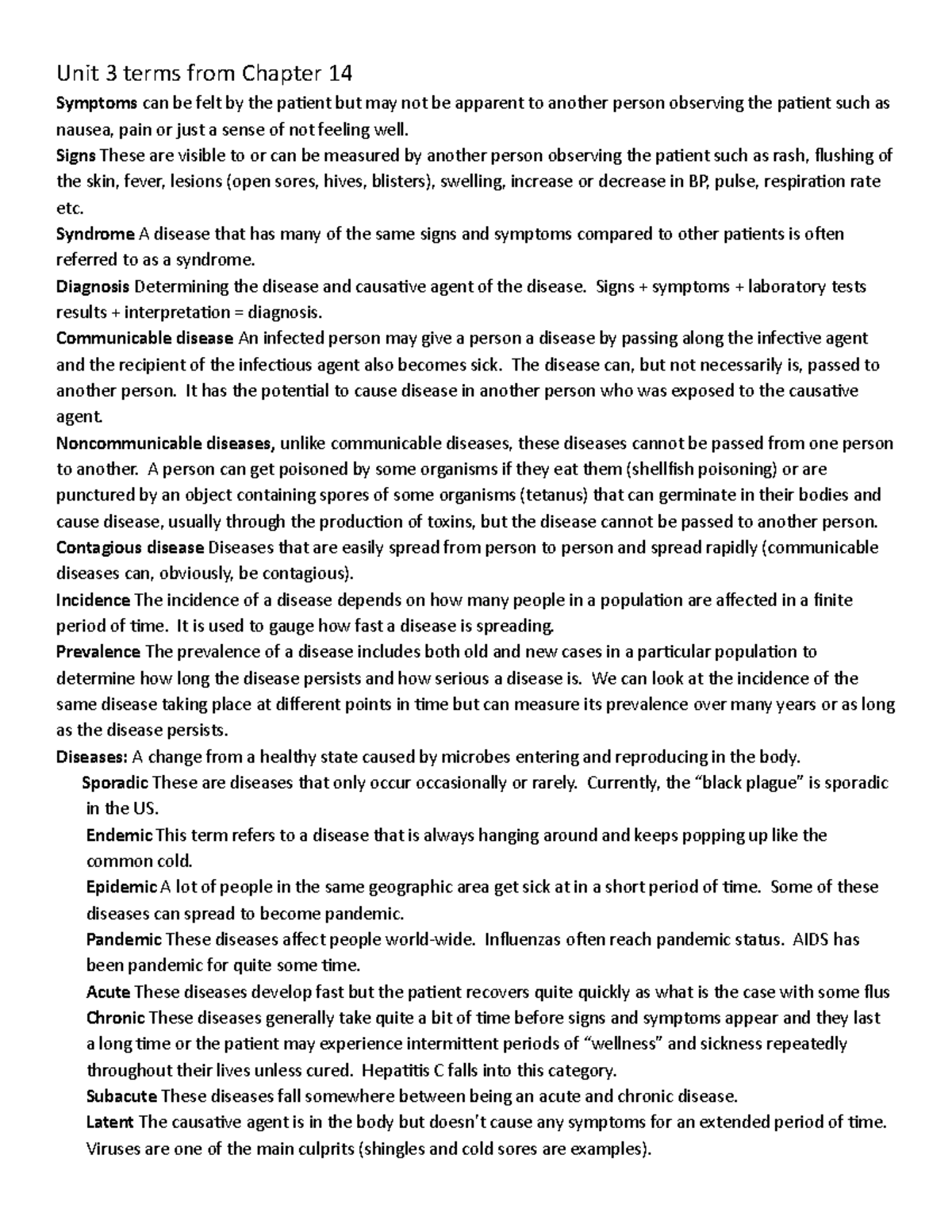 Bio 135 Unit 3 - Covers material for exam 3 - Unit 3 terms from Chapter ...