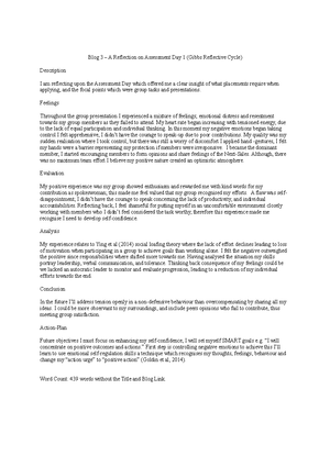 Sample Essay Using Gibbs' Reflective Model - /Services /Samples Gibbs ...