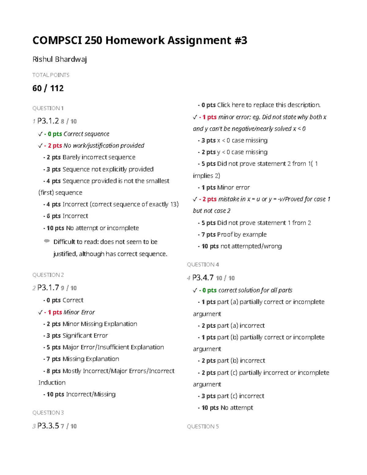 COMPSCI 250 Homework Assignment Rishul Bhardwaj - Studocu