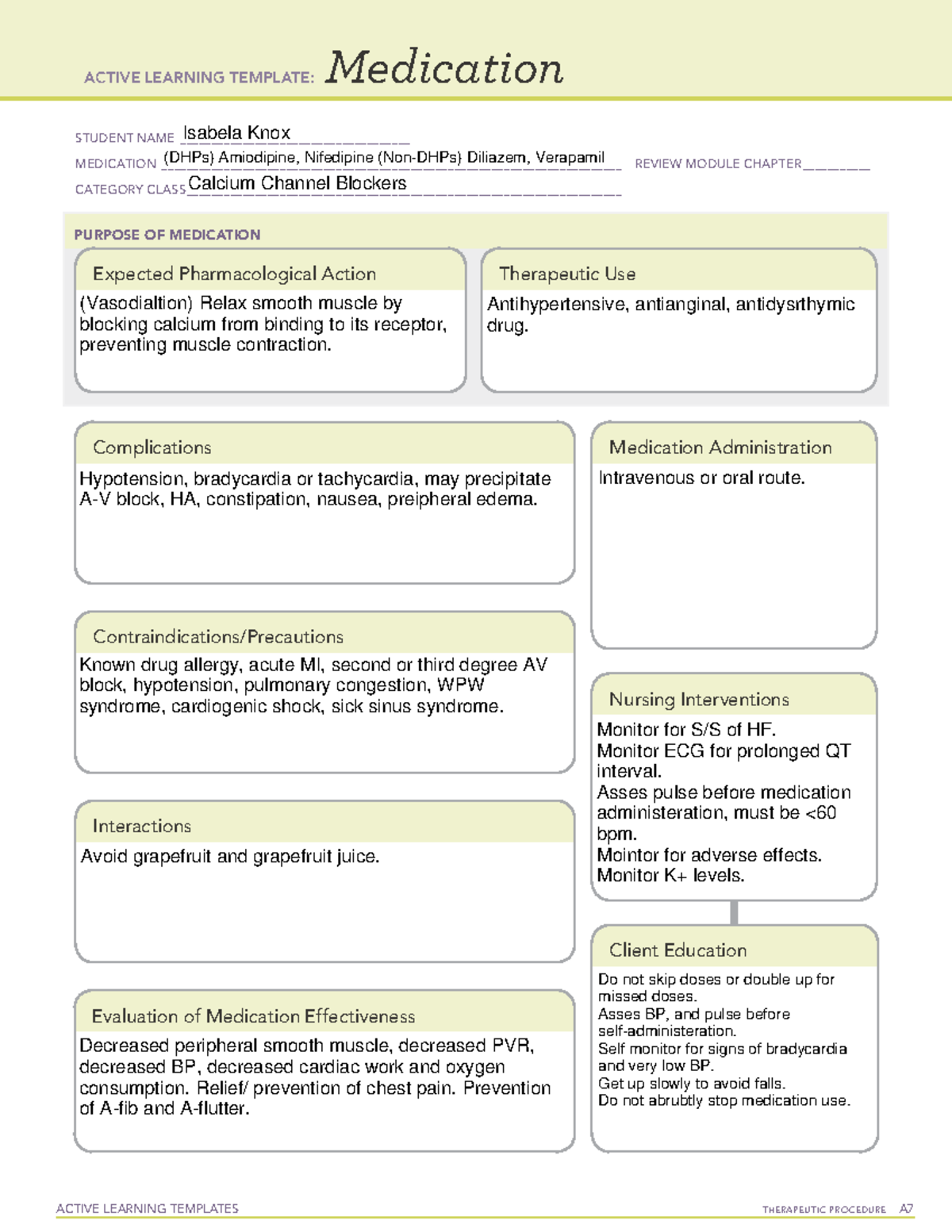CCB template - ACTIVE LEARNING TEMPLATES TherapeuTic procedure A ...