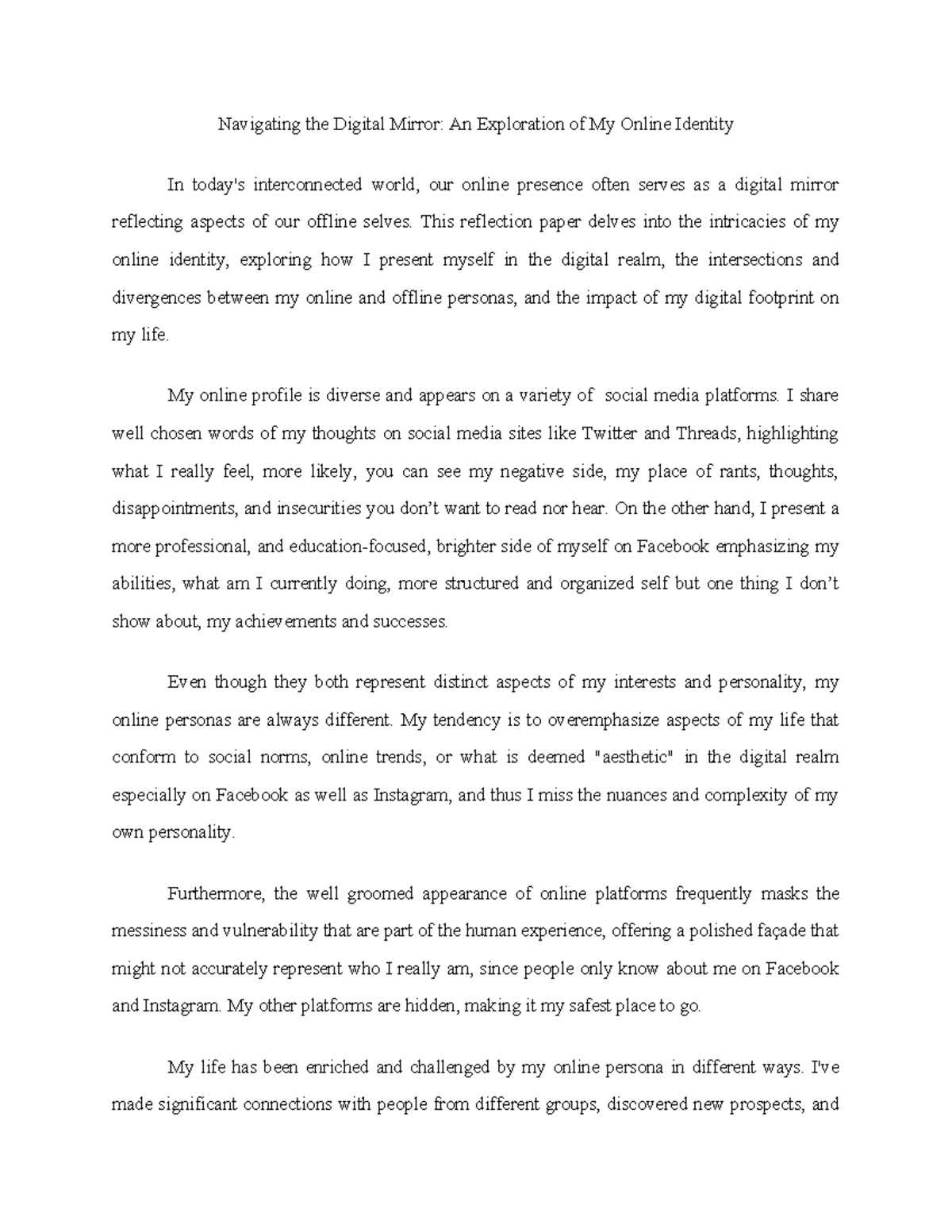 Online Identity - hello - Navigating the Digital Mirror: An Exploration ...