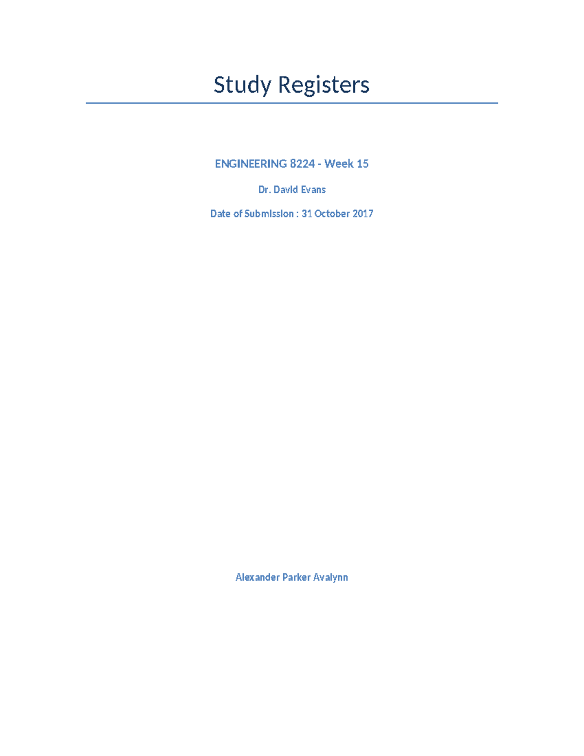 Engineering-8224-Study Registers - Study Registers ENGINEERING 8224 ...