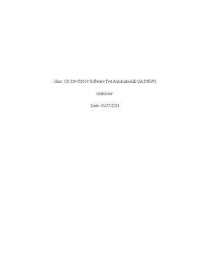 2Assignment CRUD in Mongo DBHJ - Class: CS-340-X6154 Client/Server Development 23EW Instructor ...