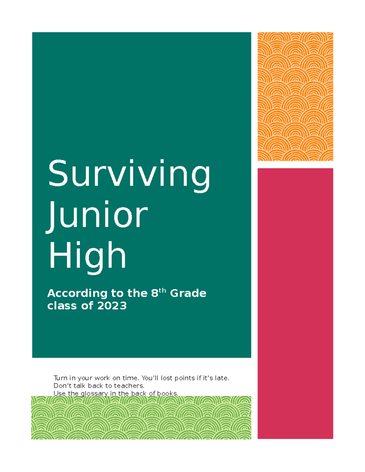 How to Survive Junior High - Surviving Junior High According to the 8 ...