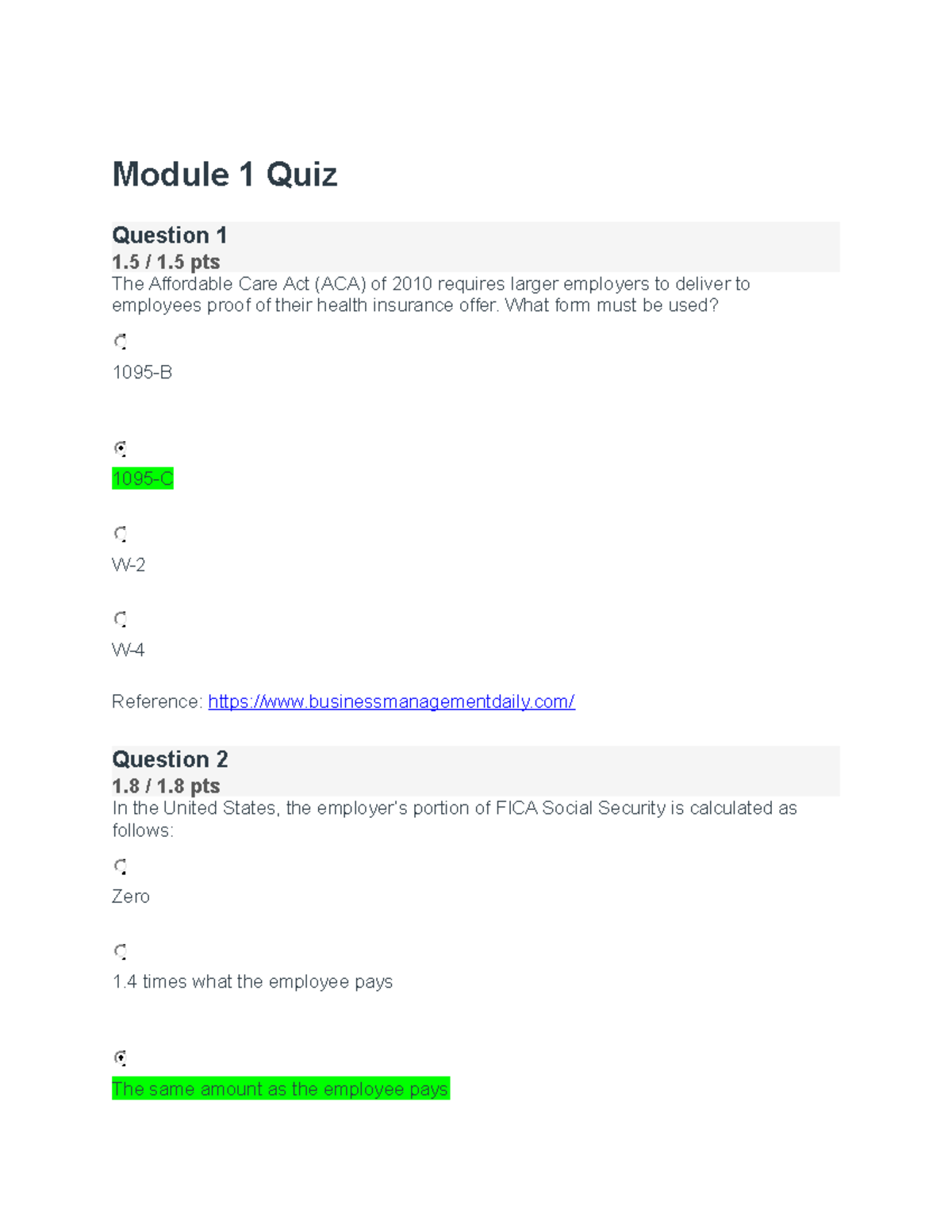 ACC125 Module 1 Quiz - quiz 1 - Skip To Content Module 1 Quiz Question ...