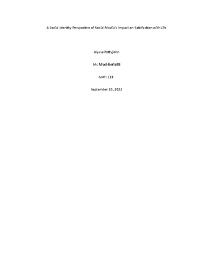 MAT 133 Milestone Two Guidelines and Rubric-Analysis - MAT 133 ...