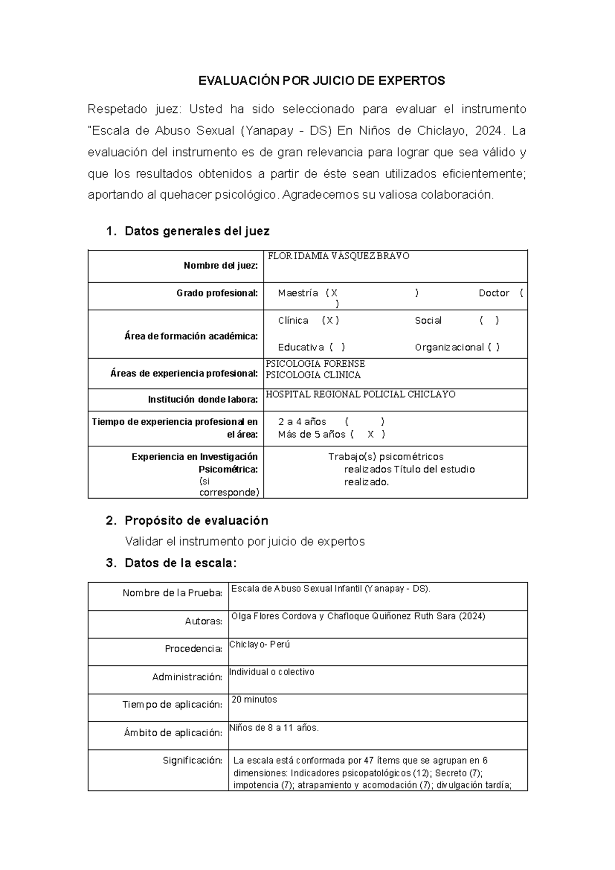 Evaluación POR Juicio DE Experto - 2024 - EVALUACIÓN POR JUICIO DE ...