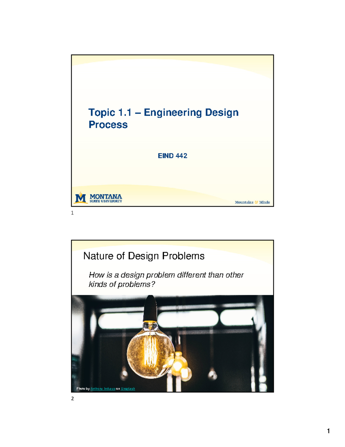 1.1 Lecture Slides - Design process - Topic 1 – Engineering Design ...