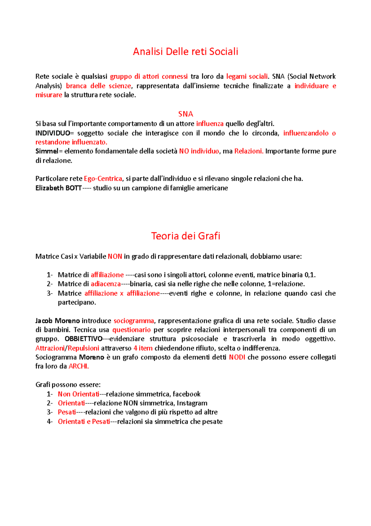 Analisi Delle reti Sociali Studio - Analisi Delle reti Sociali Rete ...