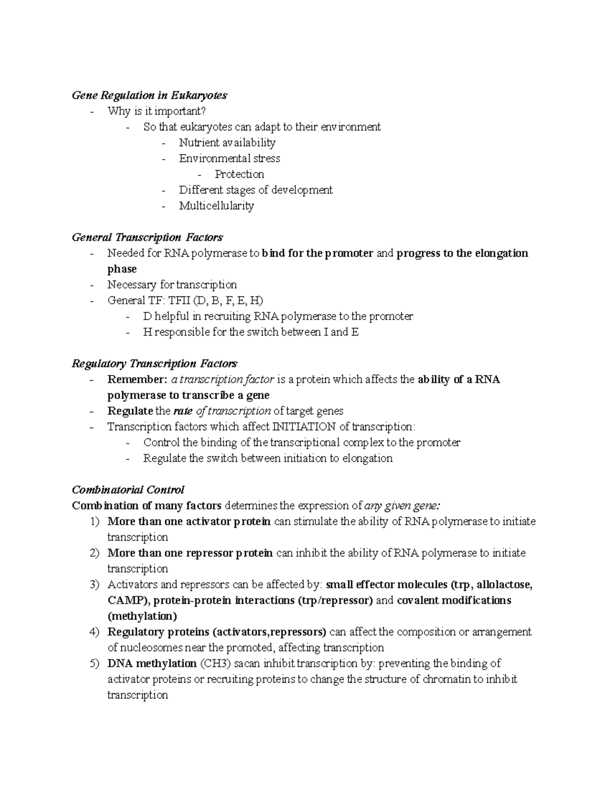 BIO - Genes - Describes topics such as gene regulation in eukaryotes ...
