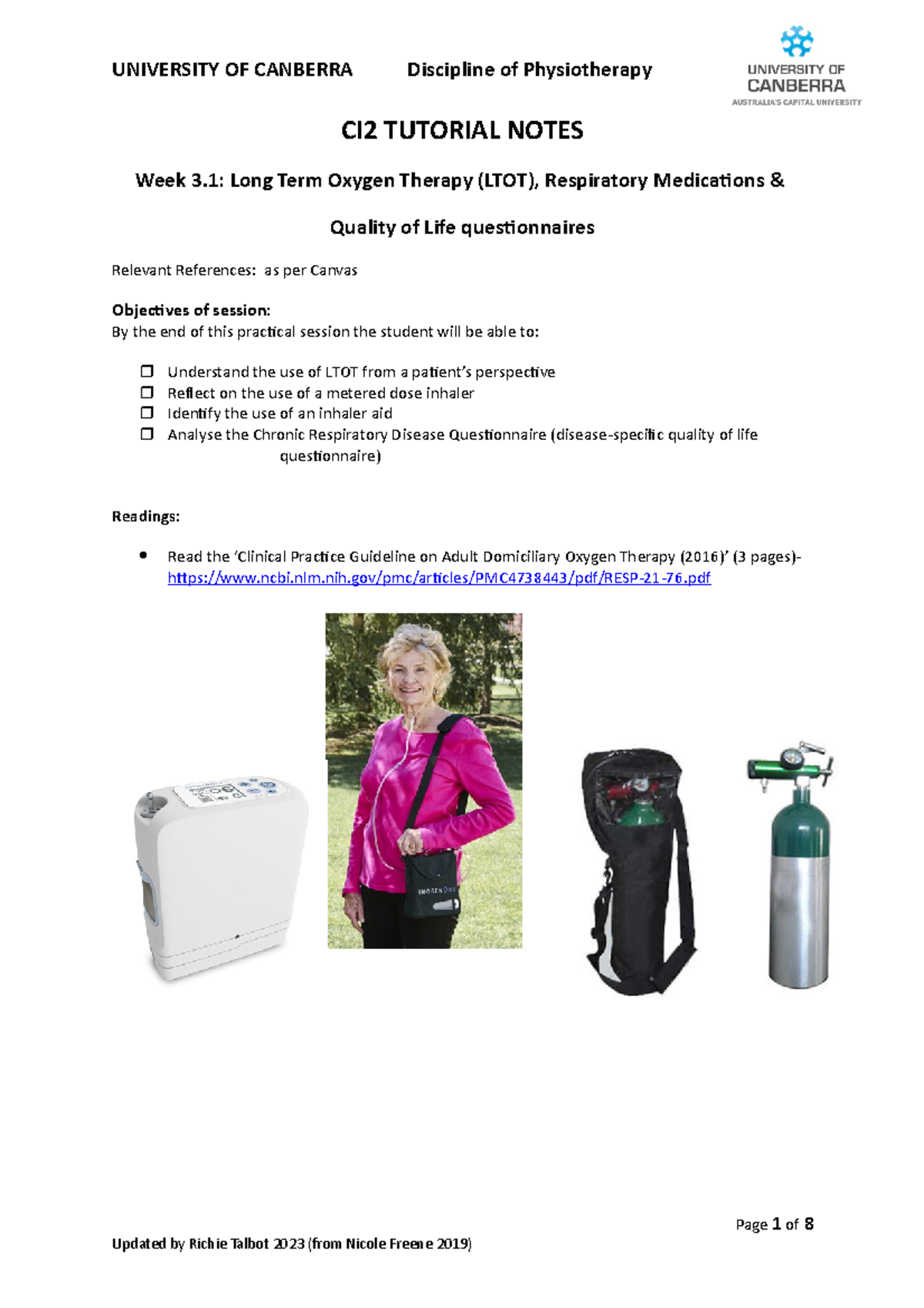 3.1 QOL questionnaires, LTOT resp meds - answers - CI2 TUTORIAL NOTES ...