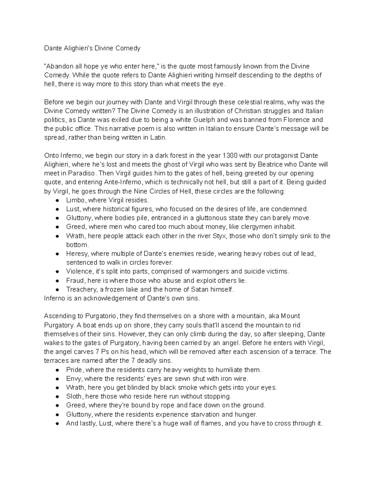 Untitled document - A brief and concise summary on the entirety of ...