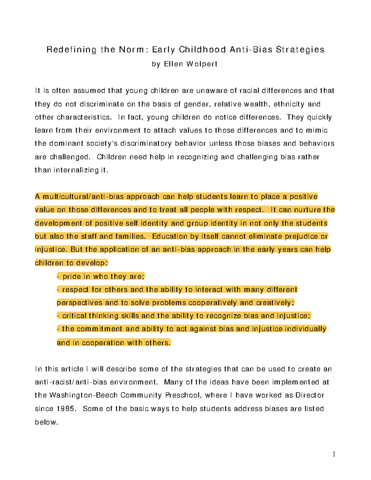 Ec redefiningthenorm english - Redefining t he N orm : Ea rly Childhood ...