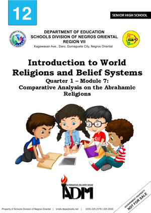 Intro-to-World-Religions-Module-8-for-teachers - i 12 SENIOR HIGH ...