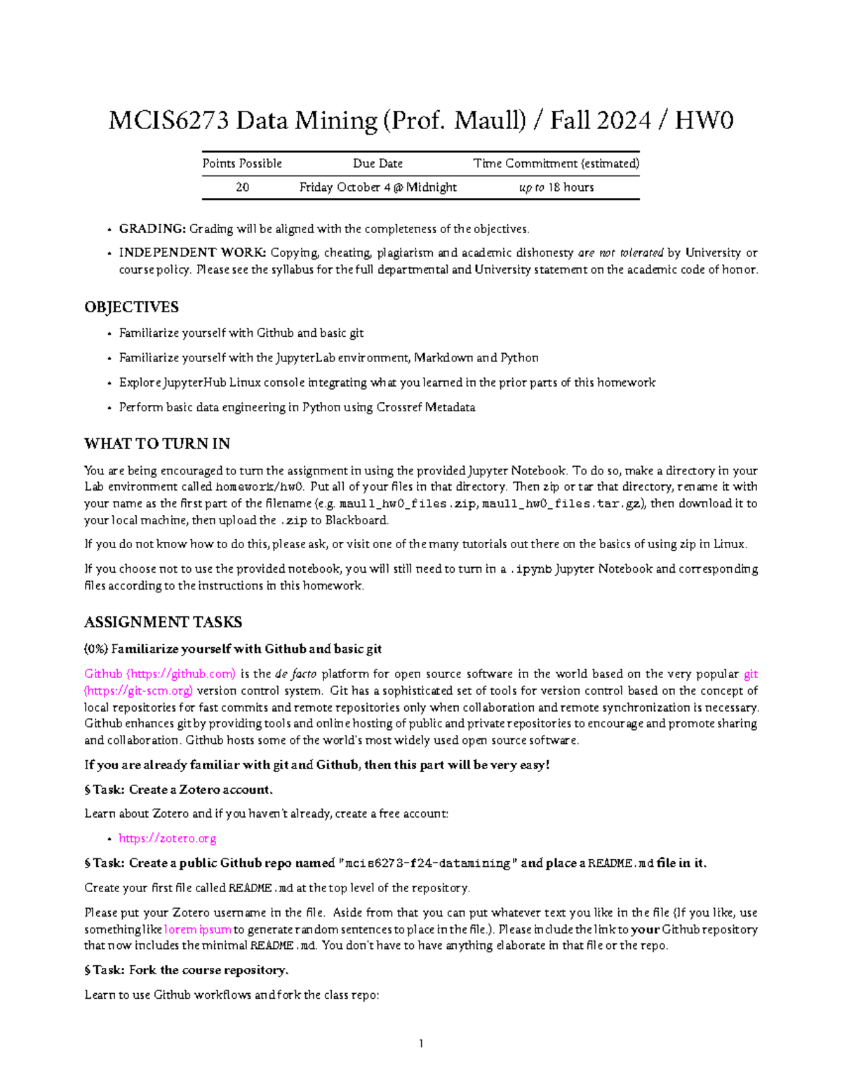 Hw0 - new - MCIS6273 Data Mining (Prof. Maull) / Fall 2024 / HW Points ...