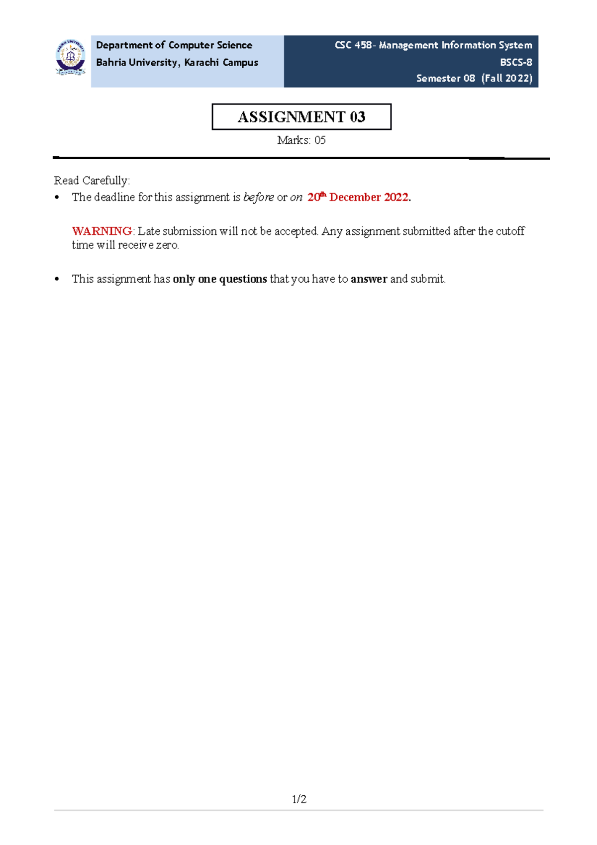 MIS Assignment 03 09012023 021727 pm - Department of Computer Science ...