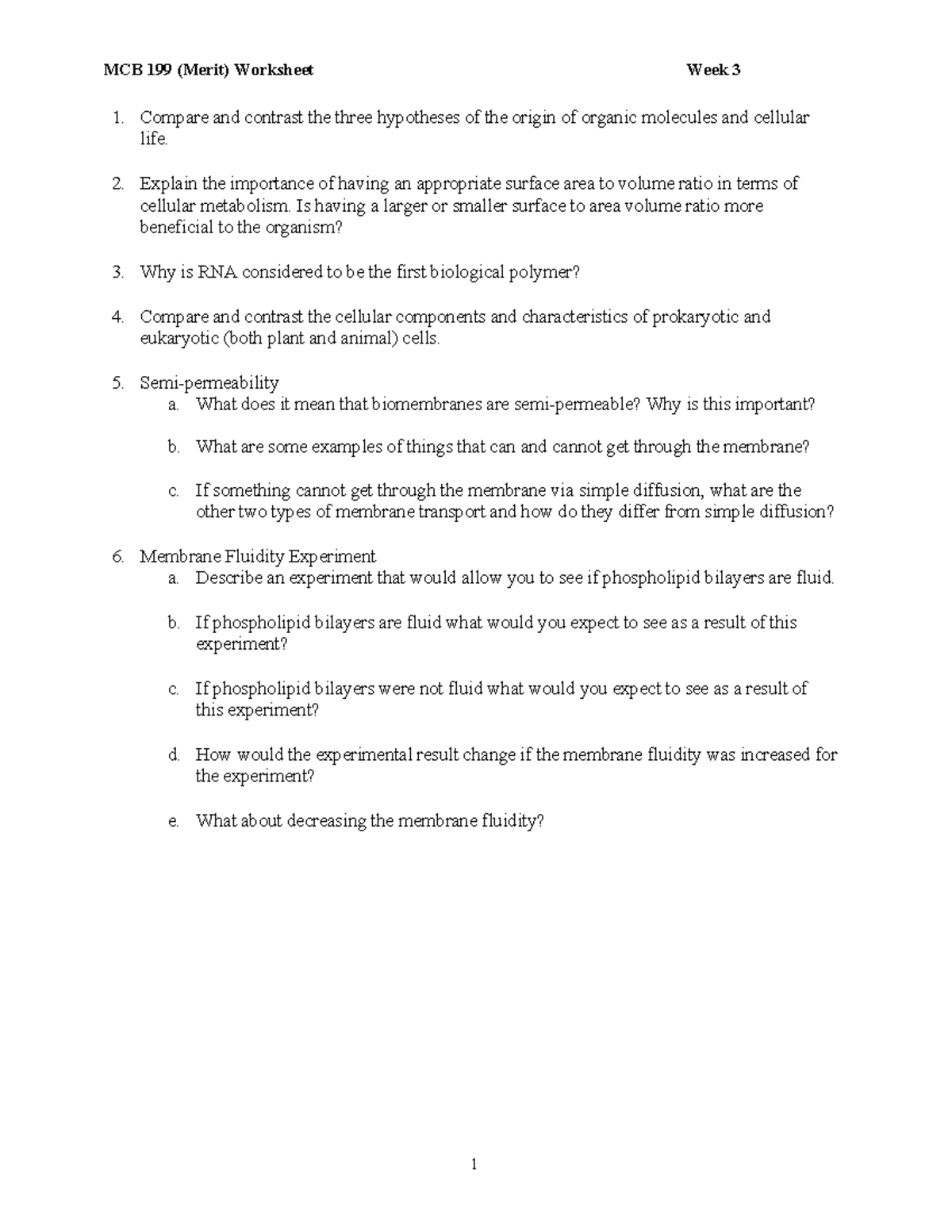 Merit Worksheet Week 3 - Compare and contrast the three hypotheses of ...