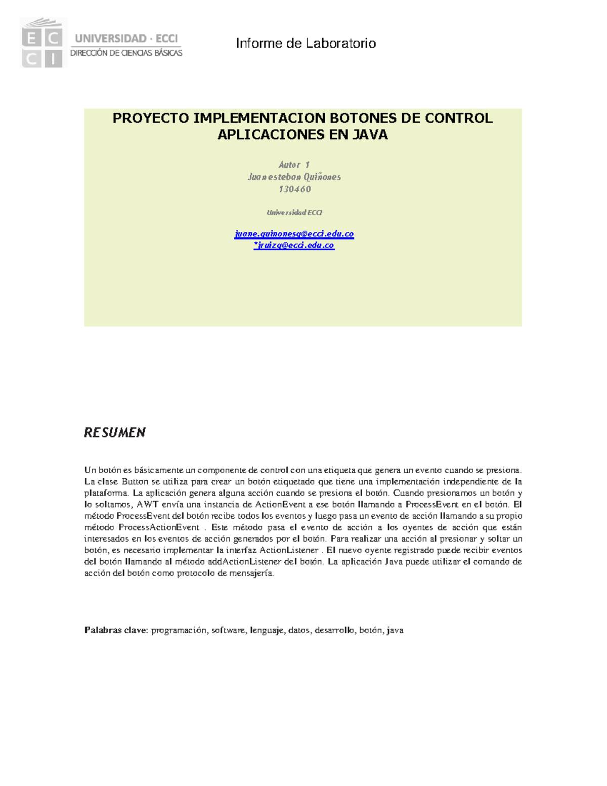 Proyecto Implementacion Botones DE Control Aplicaciones EN JAVA ...