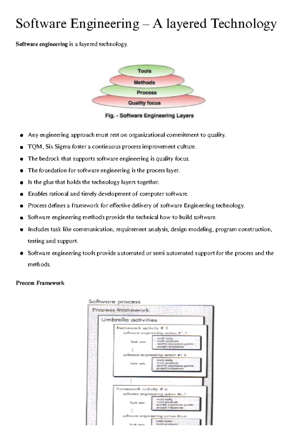 Software Engineering – A layered Technology - Software Engineering – A ...