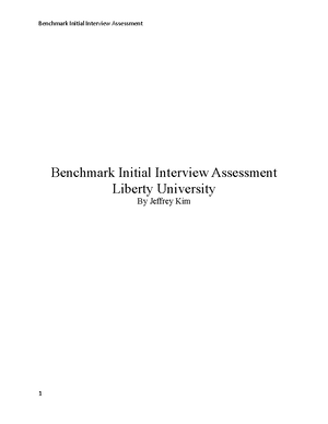 Initial Interview 24' - none - Initial Interview Benchmark Paper: Initial Interview Lisa Knight ...