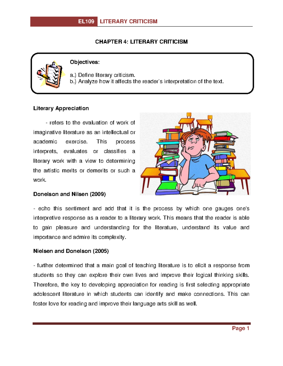 Chapter 4- Literary Criticism - CHAPTER 4: LITERARY CRITICISM ...