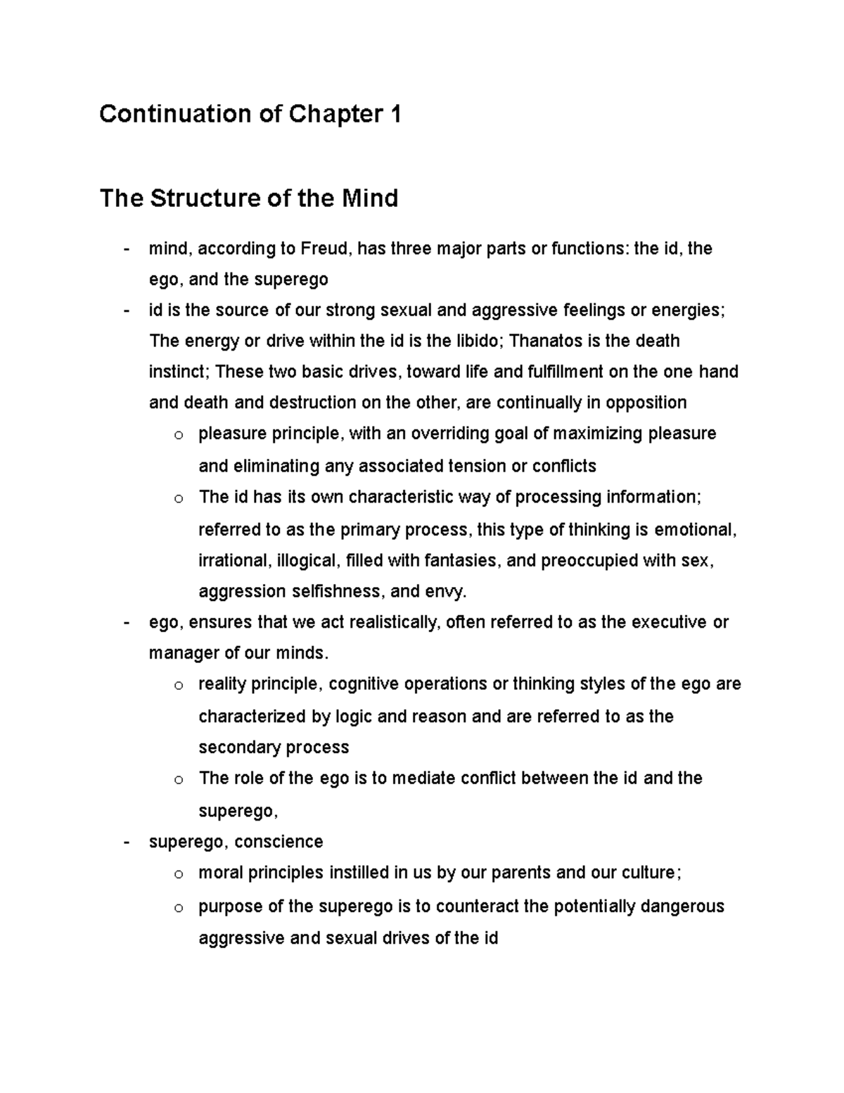 Continuation of Chapter 1 Abnormal psychology - Continuation of Chapter ...