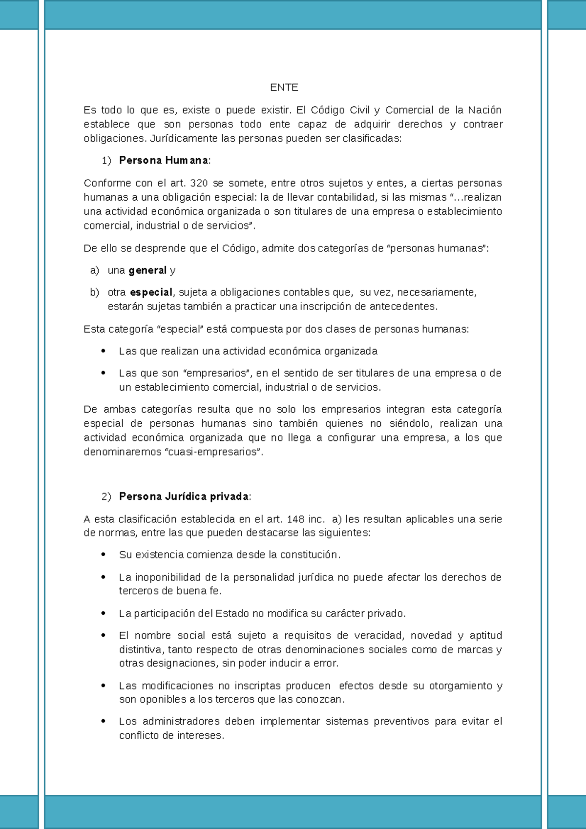 Elementos de la contabilidad básica - ENTE Es todo lo que es, existe o ...