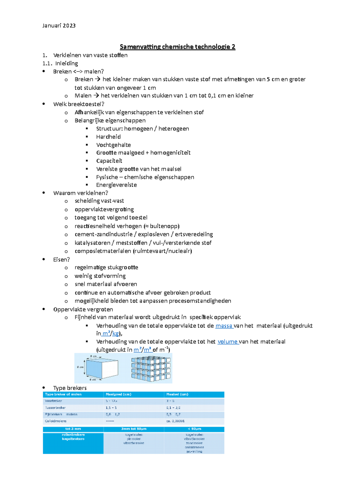 Samenvatting chemische technologie 2 - 2.1 en invloeden bij toenemende ...