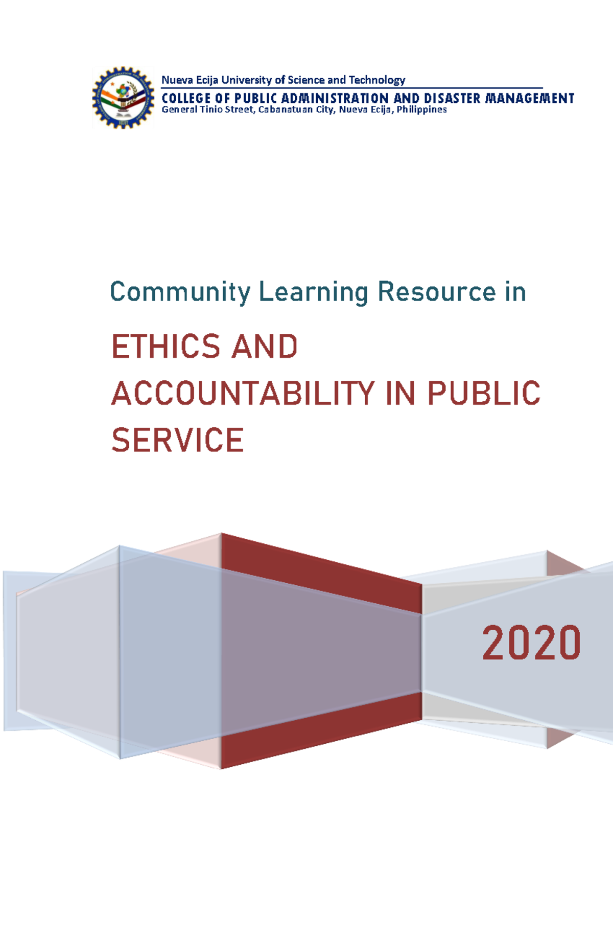 Ethics AND Accountability IN Public Service - 2020 ETHICS AND ...