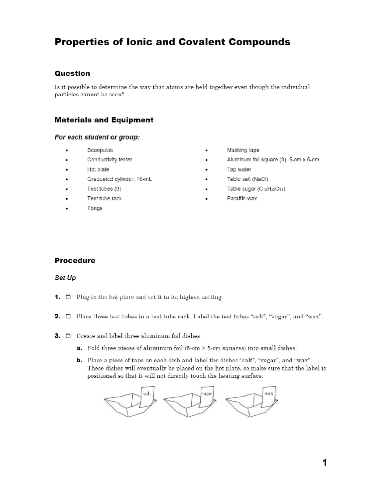Properties of Ionic and Covalent Compounds - PROP 102 - Studocu