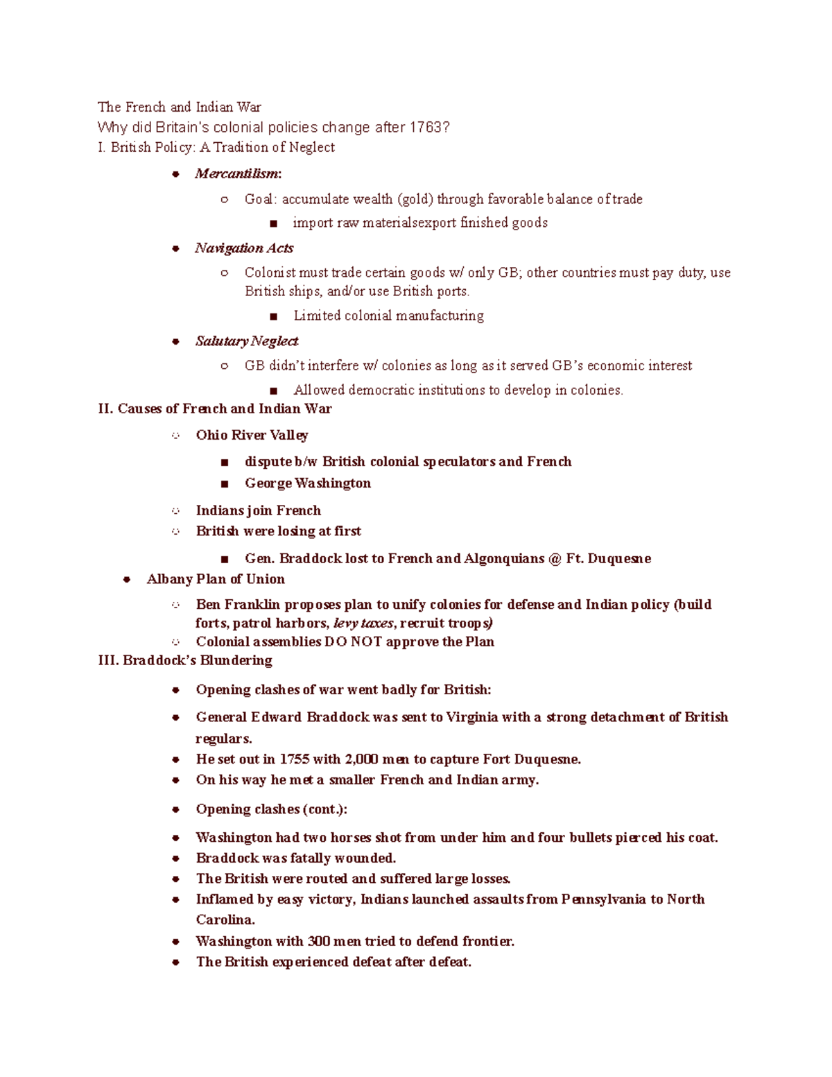 French and indian war - The French and Indian War Why did Britain’s ...