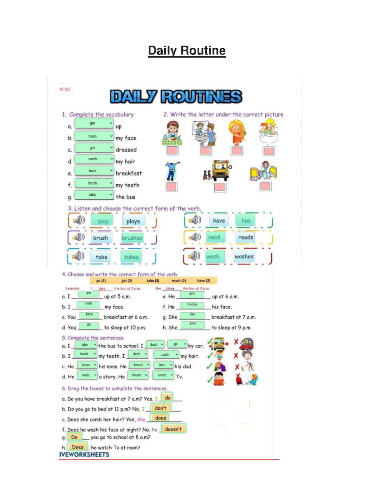 Daily Routine - Inglés II - Studocu