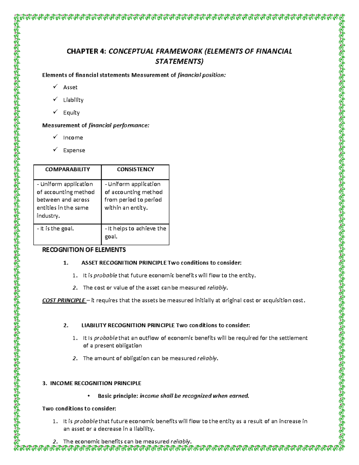 Module 4 - accounting lecture - CHAPTER 4: CONCEPTUAL FRAMEWORK ...