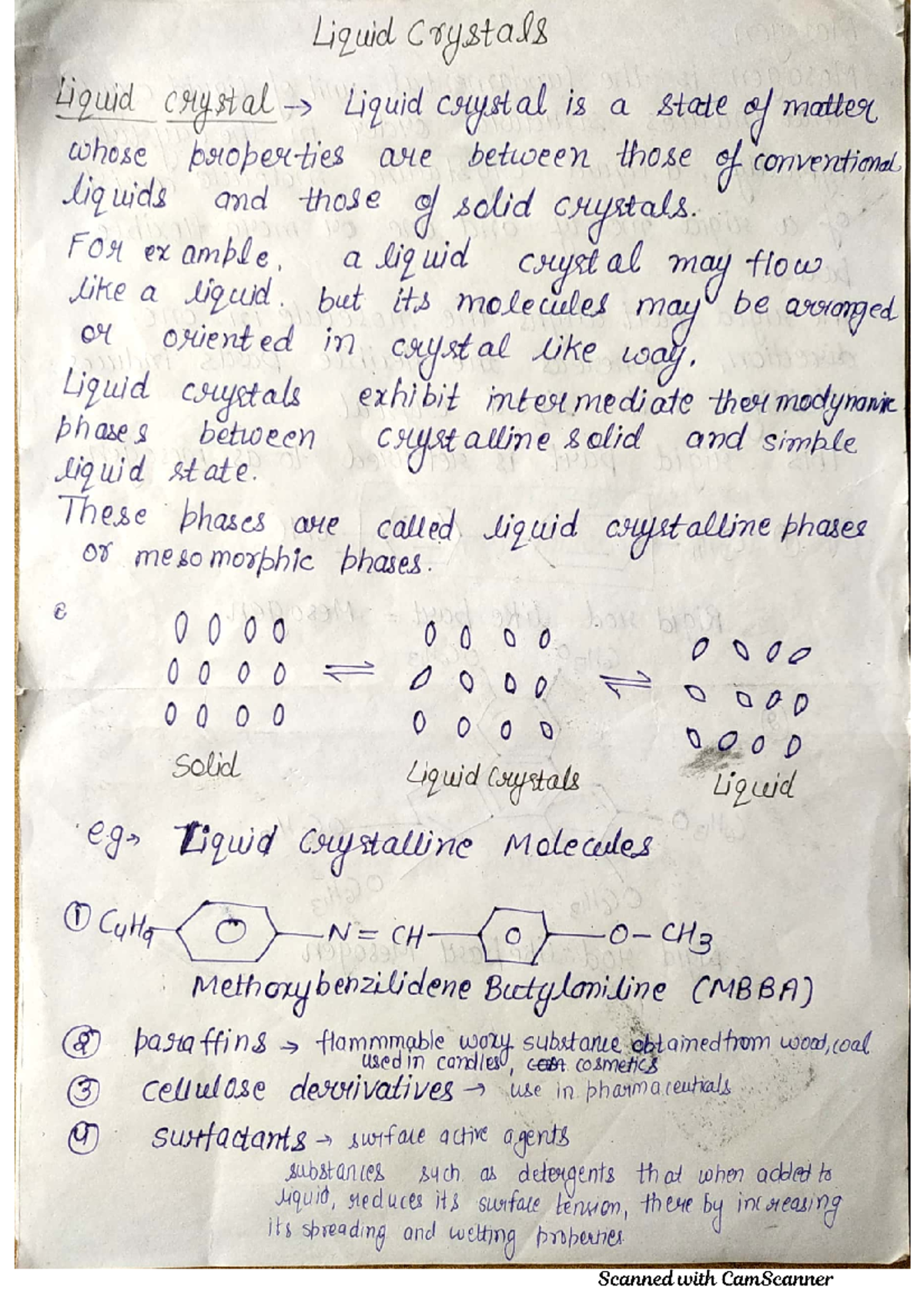 Liquid crystal notes - Basics of Engineering Chemistry - Studocu