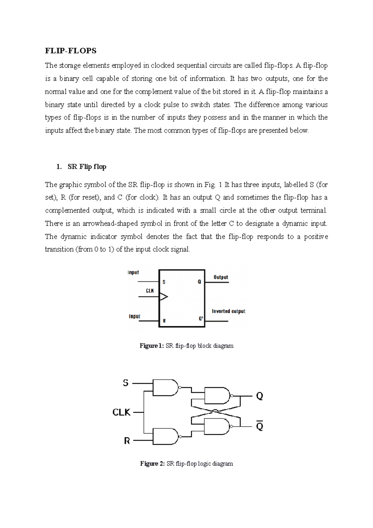 Flip-flops - Introductory notes on the 4 types of flip-flops - FLIP ...