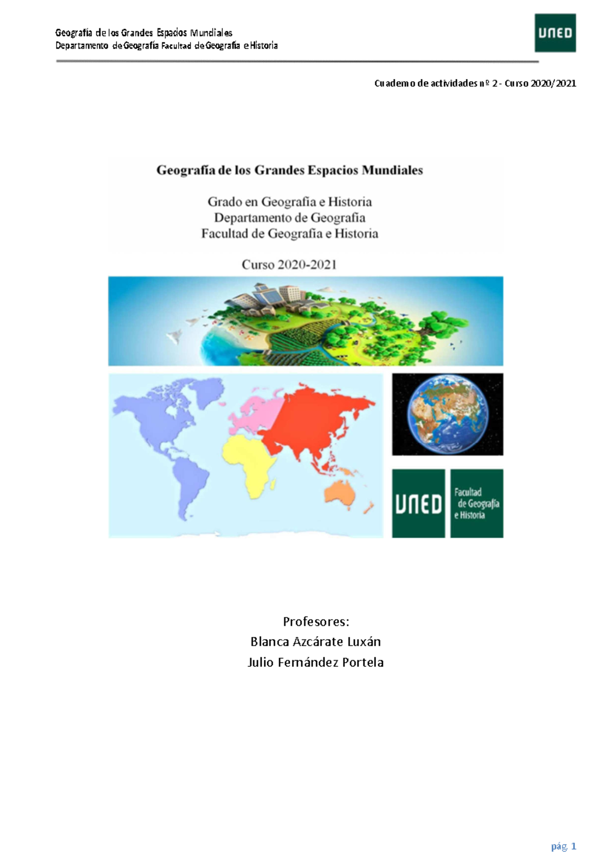 Geografia Espacios Respuesta Cuaderno Actividad 2 - Departamento de ...