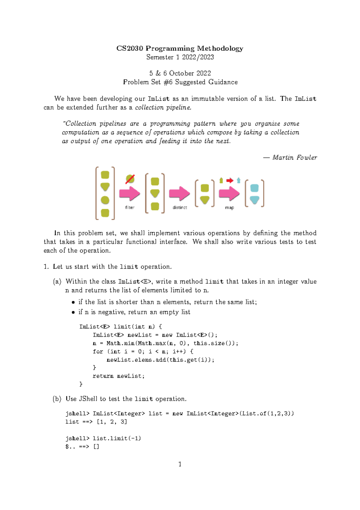 Recitation 06guide - Introductory Mathematics - CS2030 Programming Methodology Semester 1 2022/ ...